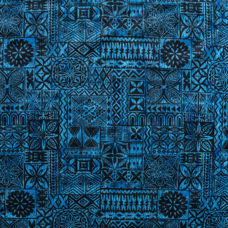 Traditional Polynesian Tapa design Polyester Fabric # 2 | Islands Fabr